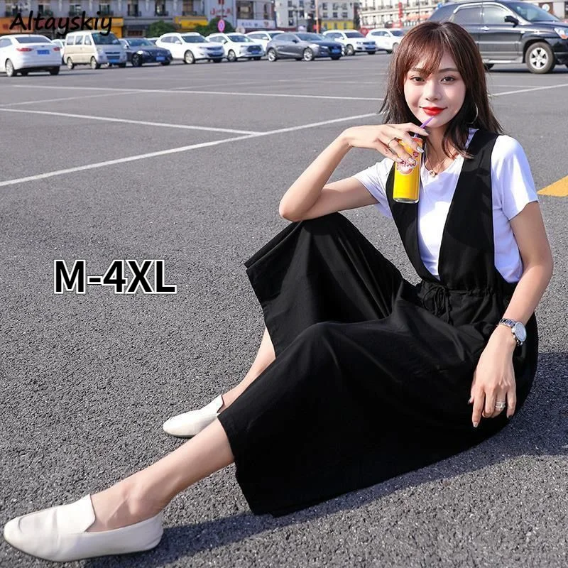 Monos de M 4XL para mujer, ropa lisa holgada de pierna ancha que ...