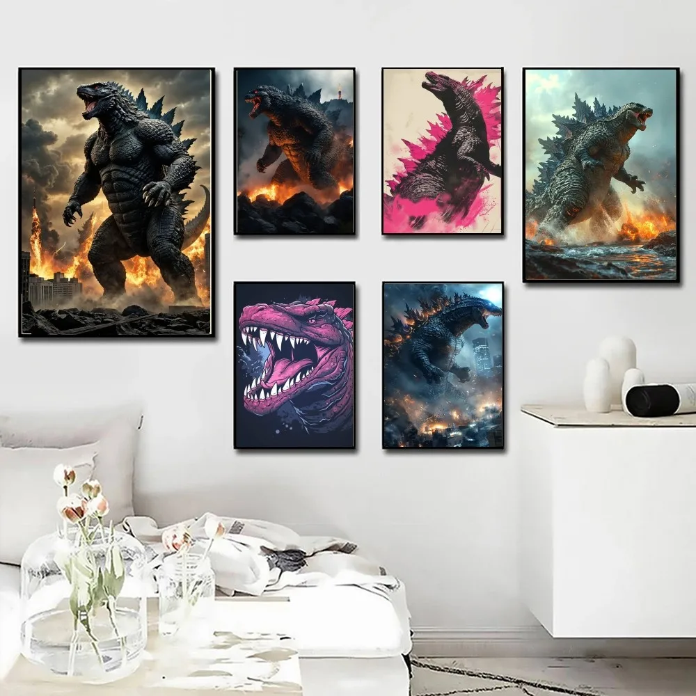 1pc G-Godzilla Movies Poster Poster Art Print Bar Living Room Furniture ...