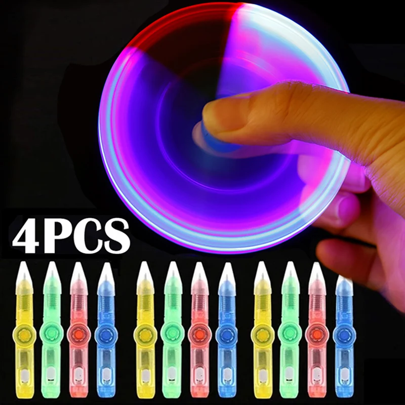 Glow-Rotating-Spinning-Gaming-Pen-Cool-LED-Colourful-Luminous-Flash ...