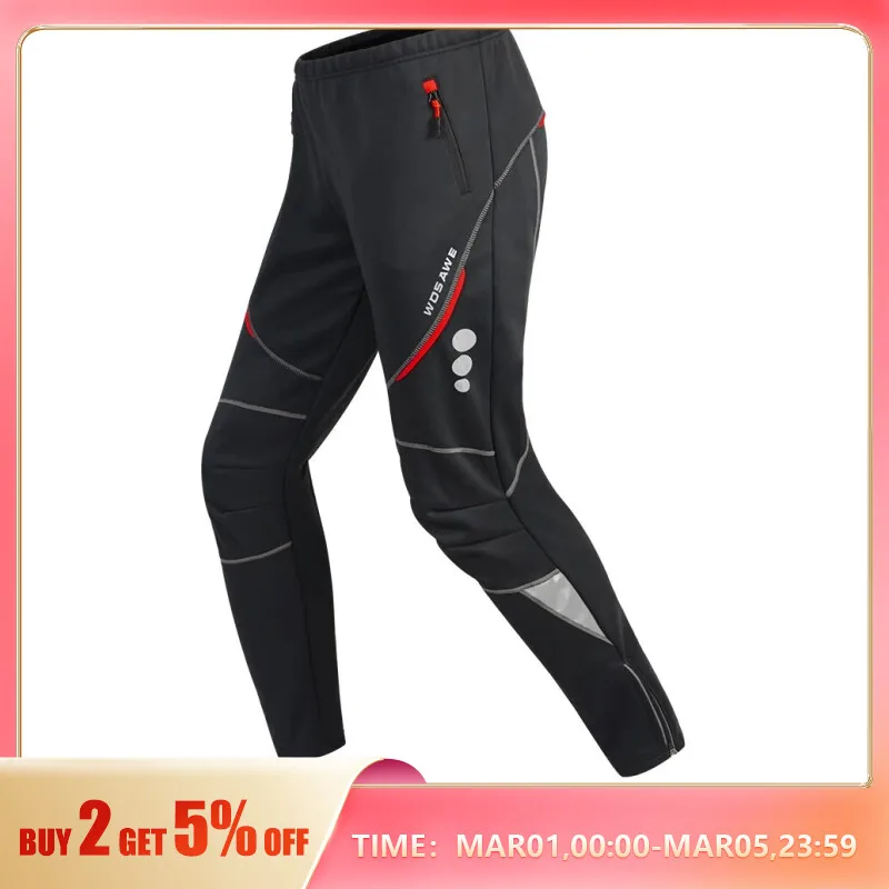 WOSAWE-Winter-Cycling-Pants-Warm-Thermal-Fleece-Cycling-Pant-Trousers ...