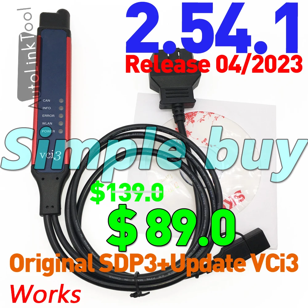 SDP3 2.51.2 VCI 3 SCAN Trucks Buses Heavy Duty Diagnostics Wifi OBDII ...