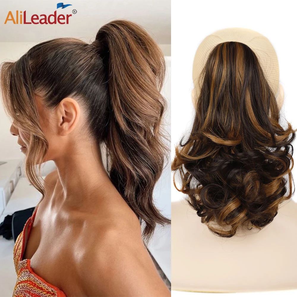 Coleta-de-pelo-con-Clip-para-mujer-extensiones-de-cabello-corto-coleta ...