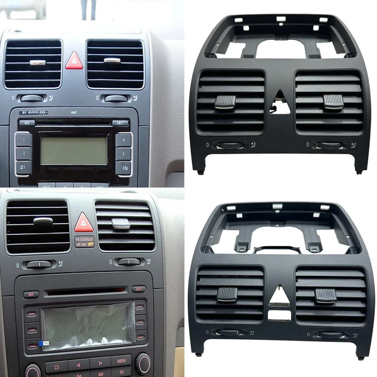x1 Black Dash AC Air Vent Outlet Grill for VW Golf 5 GTI R32 Rabbit ...