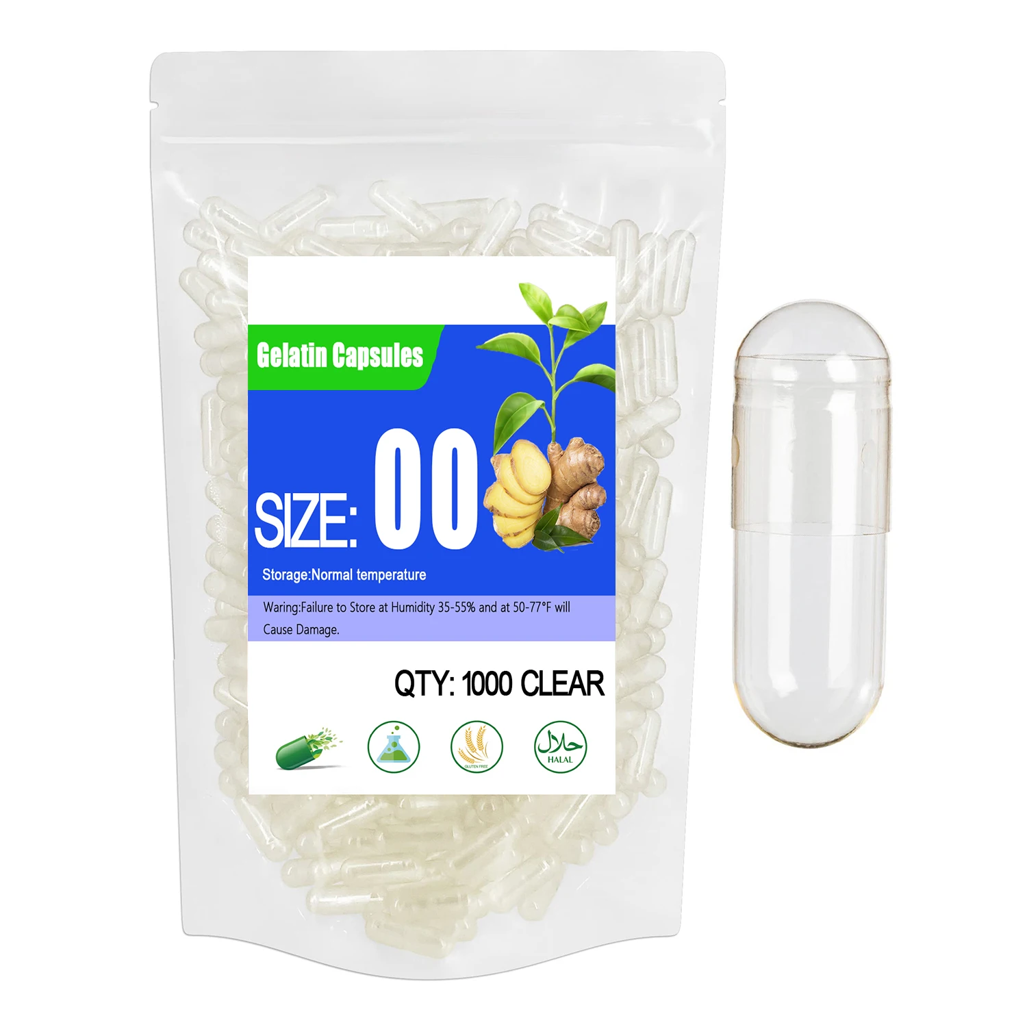 1000Pcs-Gelatin-Empty-Pill-Capsule-000-00-0-4-Clear-Hollow-Seperated ...