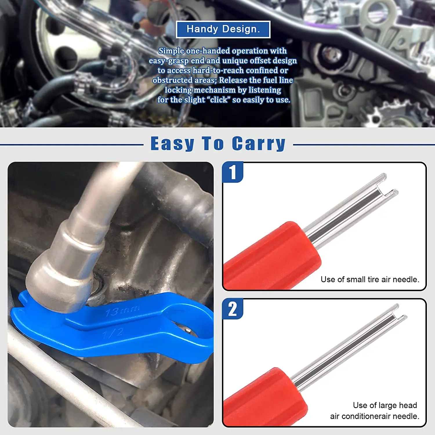 New Car AC Line Disconnect Tool Set Auto Fuel Line Quick Removal Tool ...