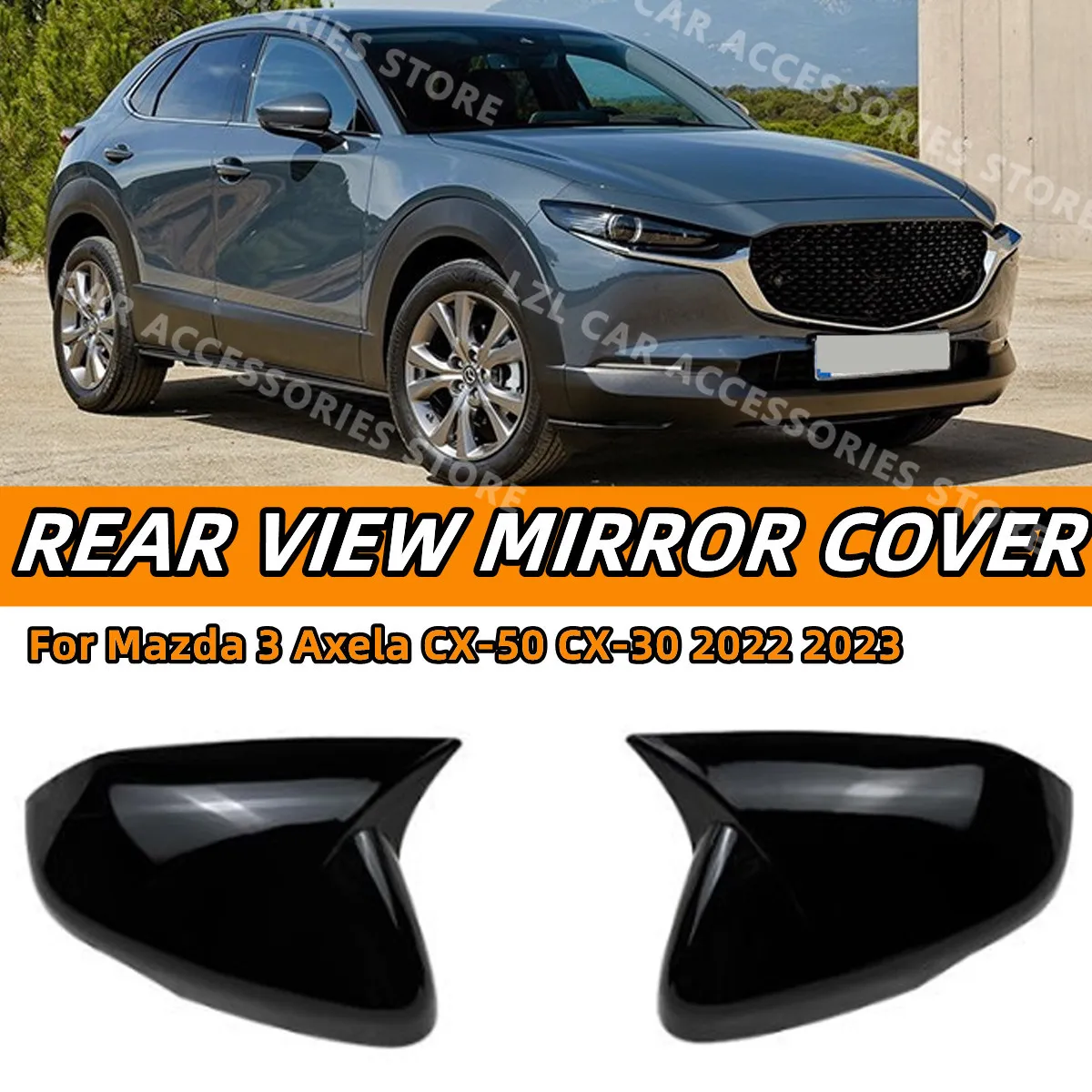 Pair-M-Style-Rearview-Mirror-Cover-Side-Mirror-For-Mazda-CX30-CX50-2019 ...