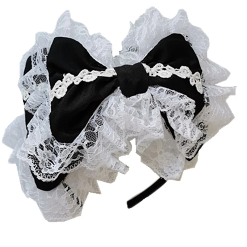 Lace-Headband-Lolita-Maid-Ruffled-Headdress-Ornaments-Double-Layer ...