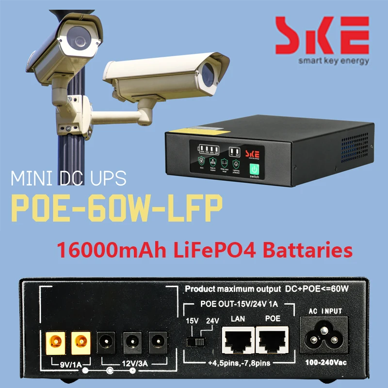 16000mAh-LiFePO4-Battery-SKE-Mini-UPS-DC-POE-60W-UPS-Portable ...