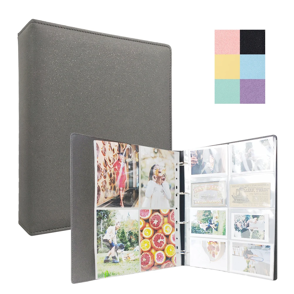 A4 4 D-Ring Large Photo Album Binder Postcard Storage Cover Notepad ...
