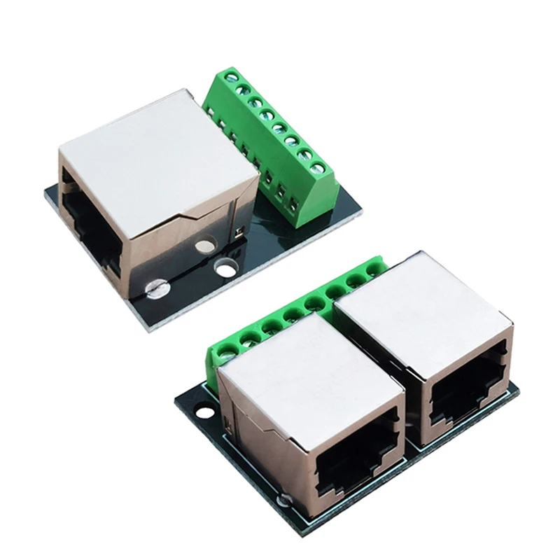 1PCS RJ45 Single/Double female adapter board board turns the 2.54/3.5 ...
