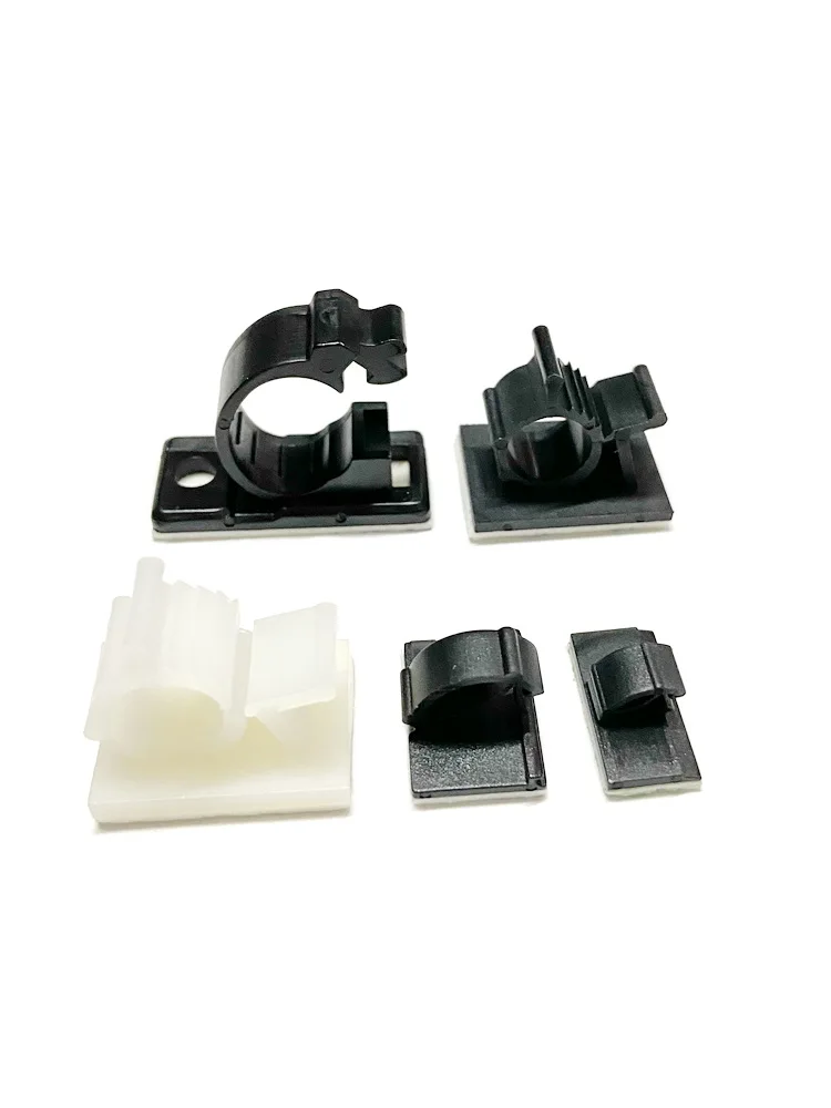 White And Black Plastic Material Back Adhesive Type Wire Clamp For ...
