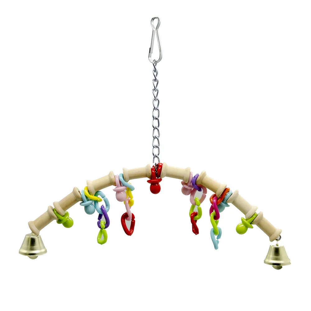 Parrot-Chew-Toy-Wooden-Chain-Swing-Chewing-Training-Toys-Shaft-Bamboo ...