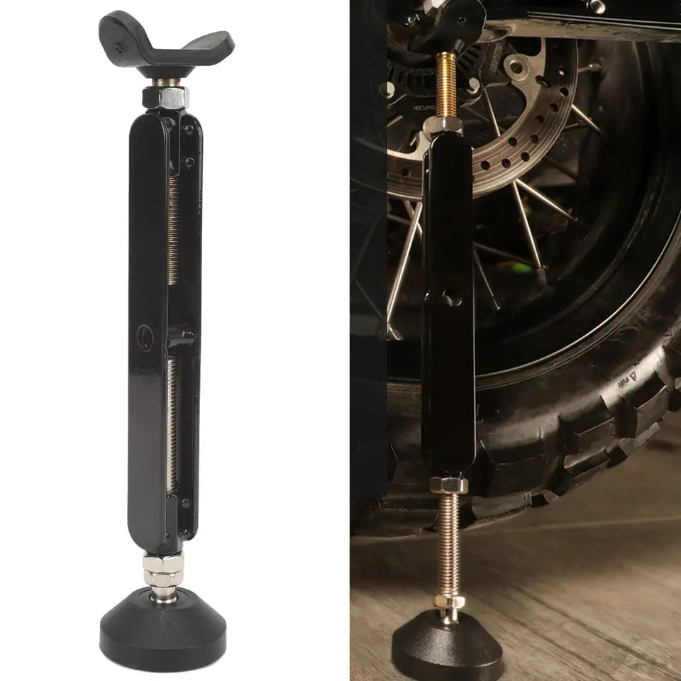 Universal-Motorcycle-Front-Rear-Lift-Stand-Adjustable-Wheel-Support ...