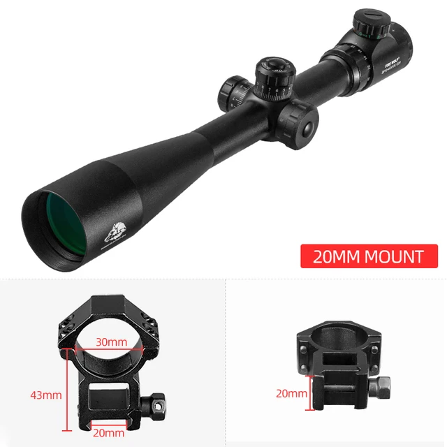 Fire Wolf 10-40x50 E Scope Long Range Riflescope Side Wheel Parallax ...