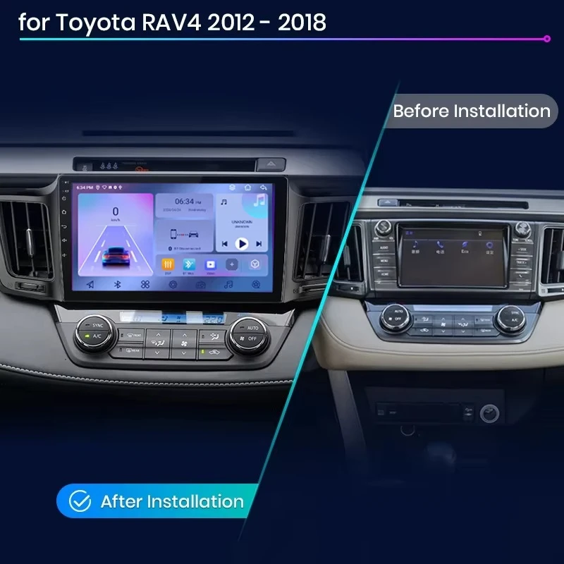 RAV4 IIII Android 14 Auto Radio for Toyota RAV4 RAV 4 2012 - 2018 Car ...