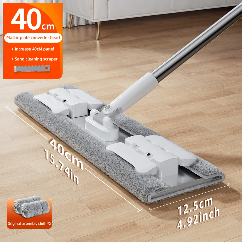Joybos-136cm-Flat-Floor-Mop-Adjustable-Clamp-Mop-180-Rotatable-Wall ...