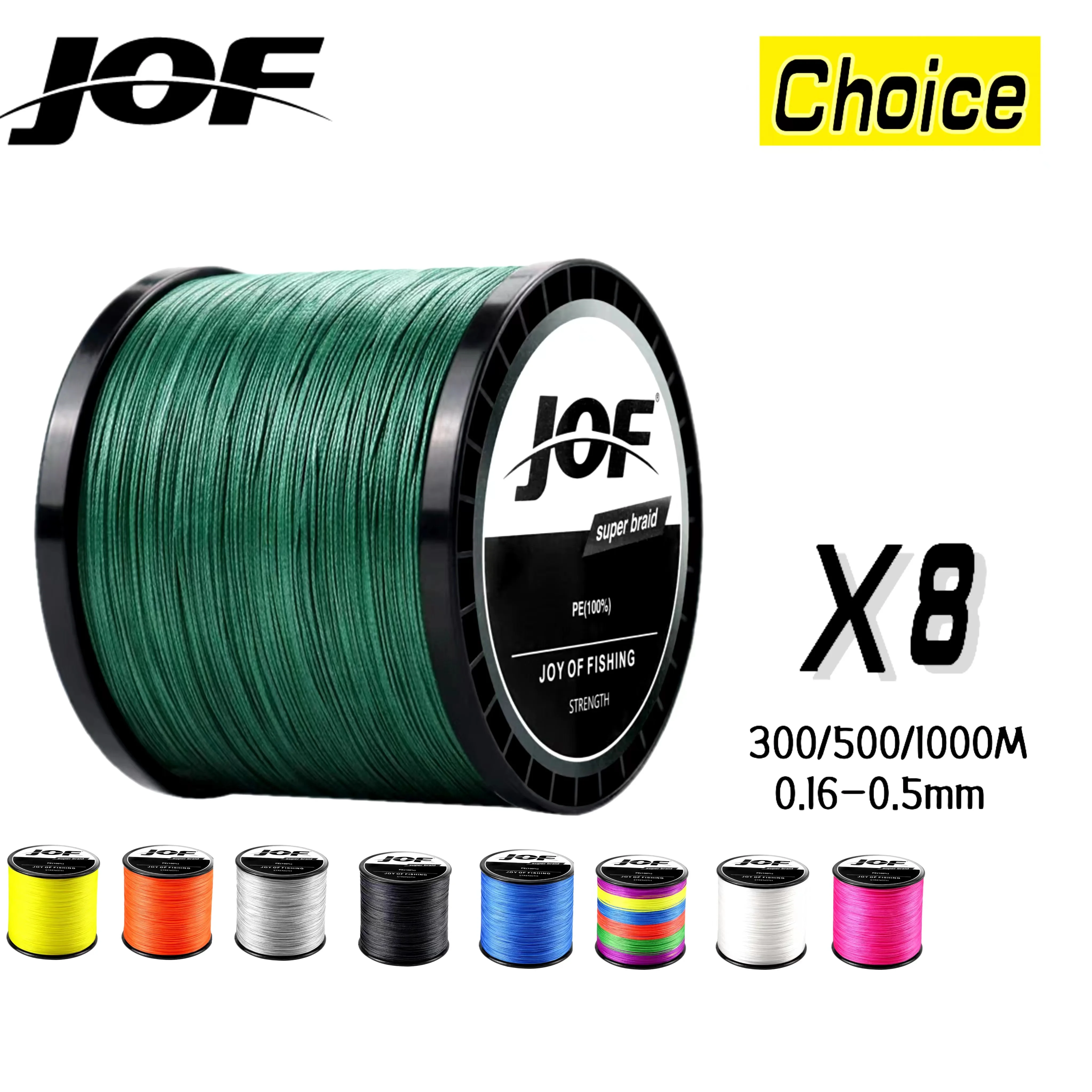 Jof-300m-1000m-8-Strang-geflochtene-Outdoor-Angelschnur-Seefischerei ...