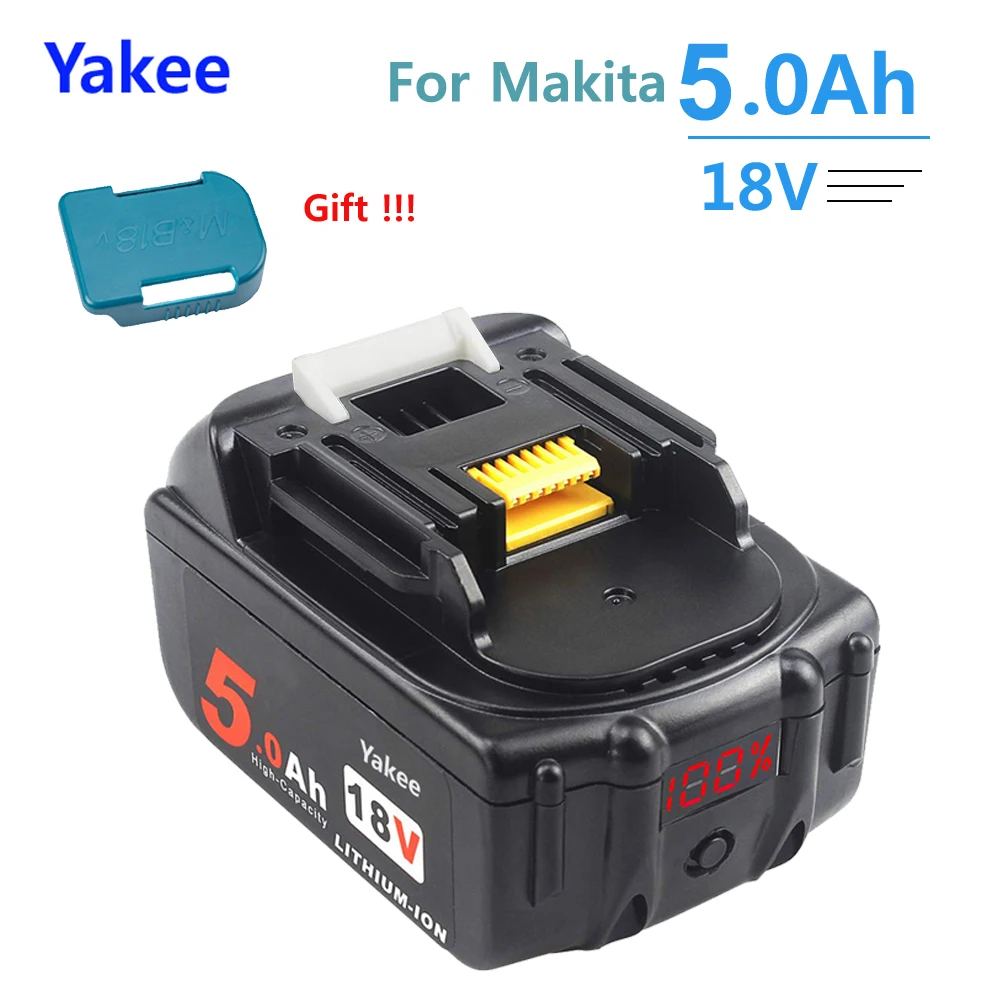 18V 5.0Ah INR 18650 Rechargeable Li-ion battery With LED Display For ...