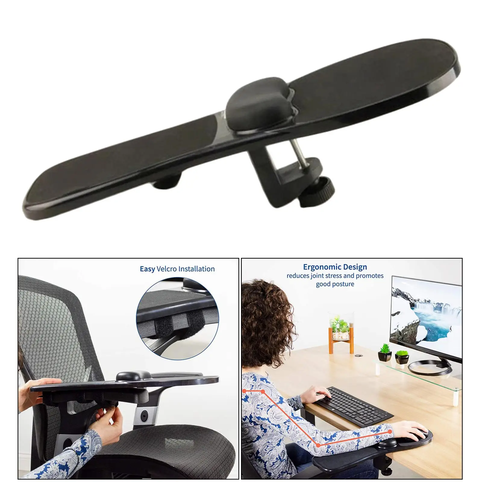 Computer Arm Rest Mouse Pad Mat Wrist Cushion Wrist Rest Tray Attaches ...