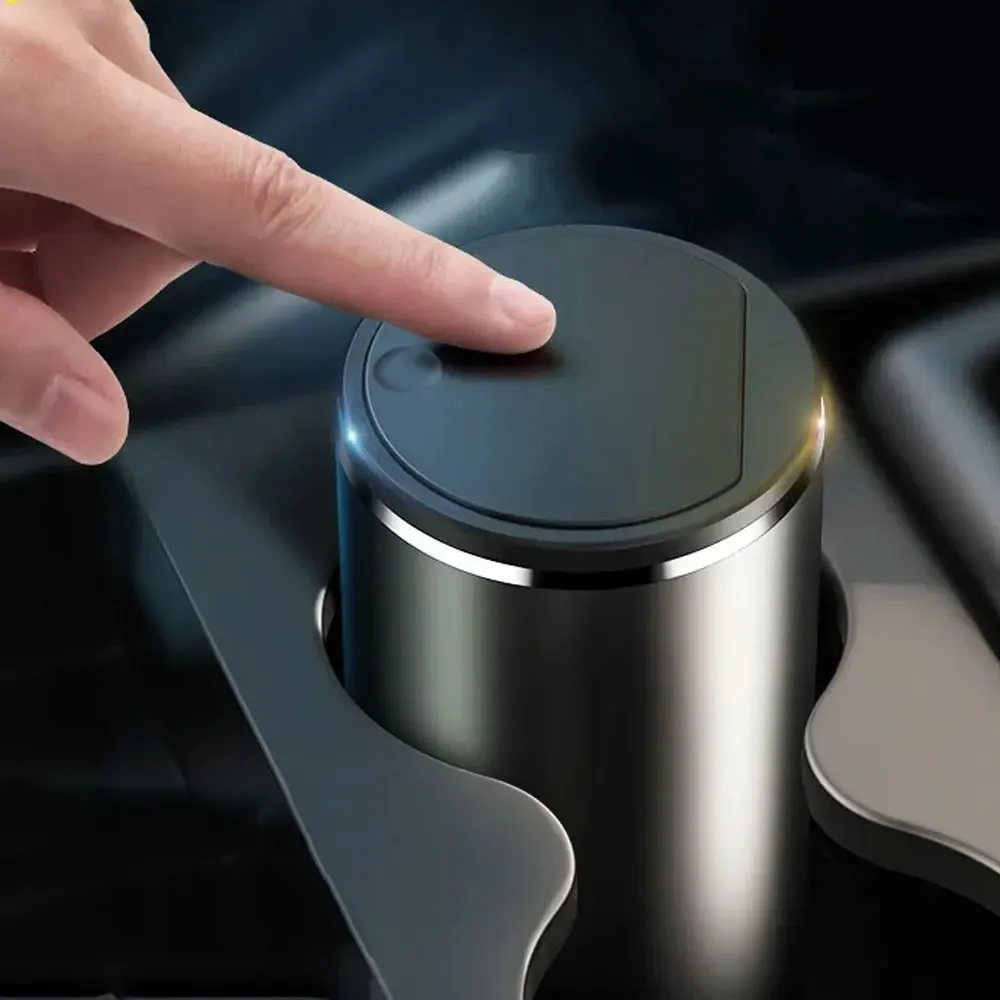 Car-Trash-Can-Multifunction-with-Lid-Small-Cup-Holder-Door-Pocket ...