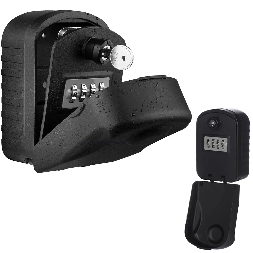 Large-Key-Lock-Box-with-4-Digit-Combination-Spare-Key-Sturdy-Key-Safe ...