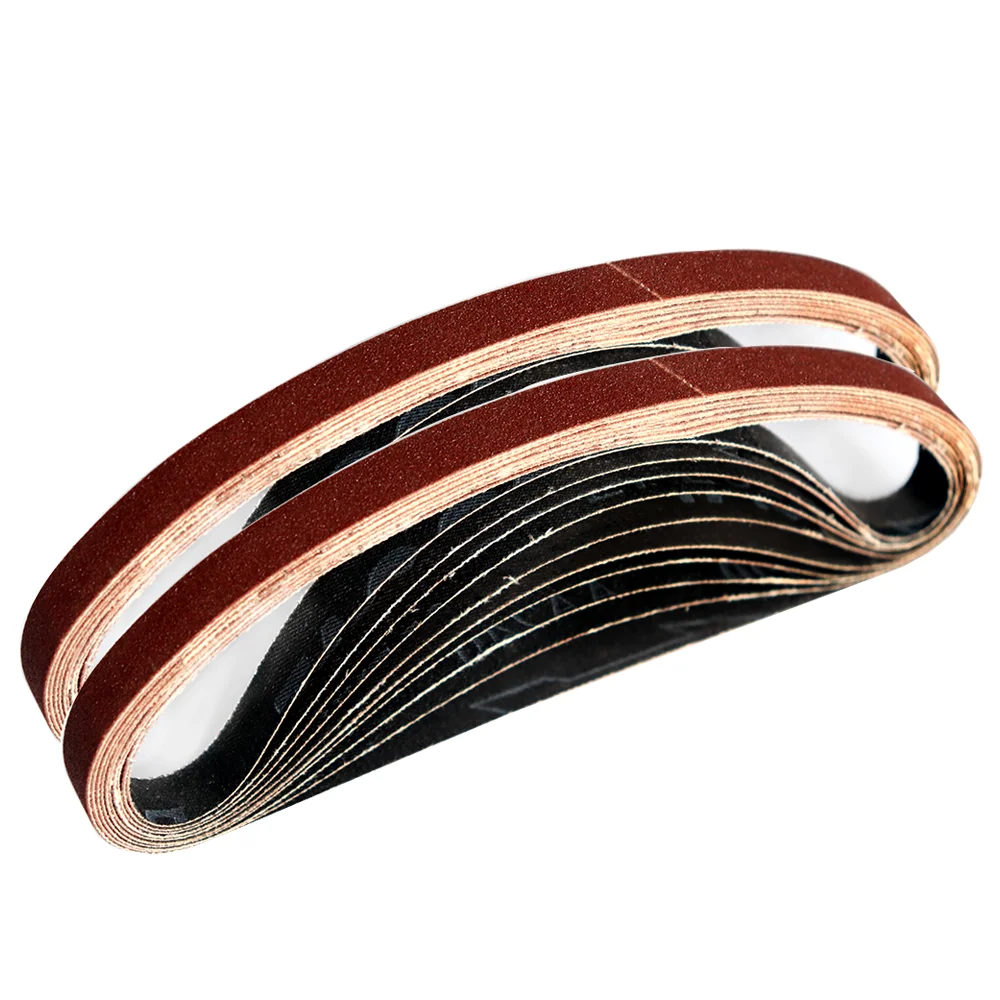 10Pcs-Set-457x13mm-Aluminum-Oxide-Sanding-Belts-40-1000-Assorted-Grits ...