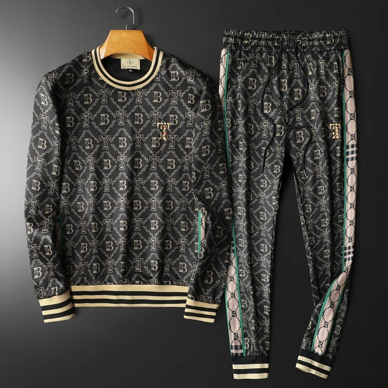 European-Luxury-letter-printing-Tracksuit-Men-Autumn-2-Pcs-Suit-retro ...