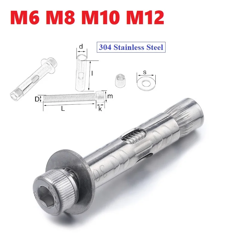 Cabeza-hexagonal-de-acero-inoxidable-304-tornillos-de-expansi-n-integrados-perno-de-anclaje-de ...