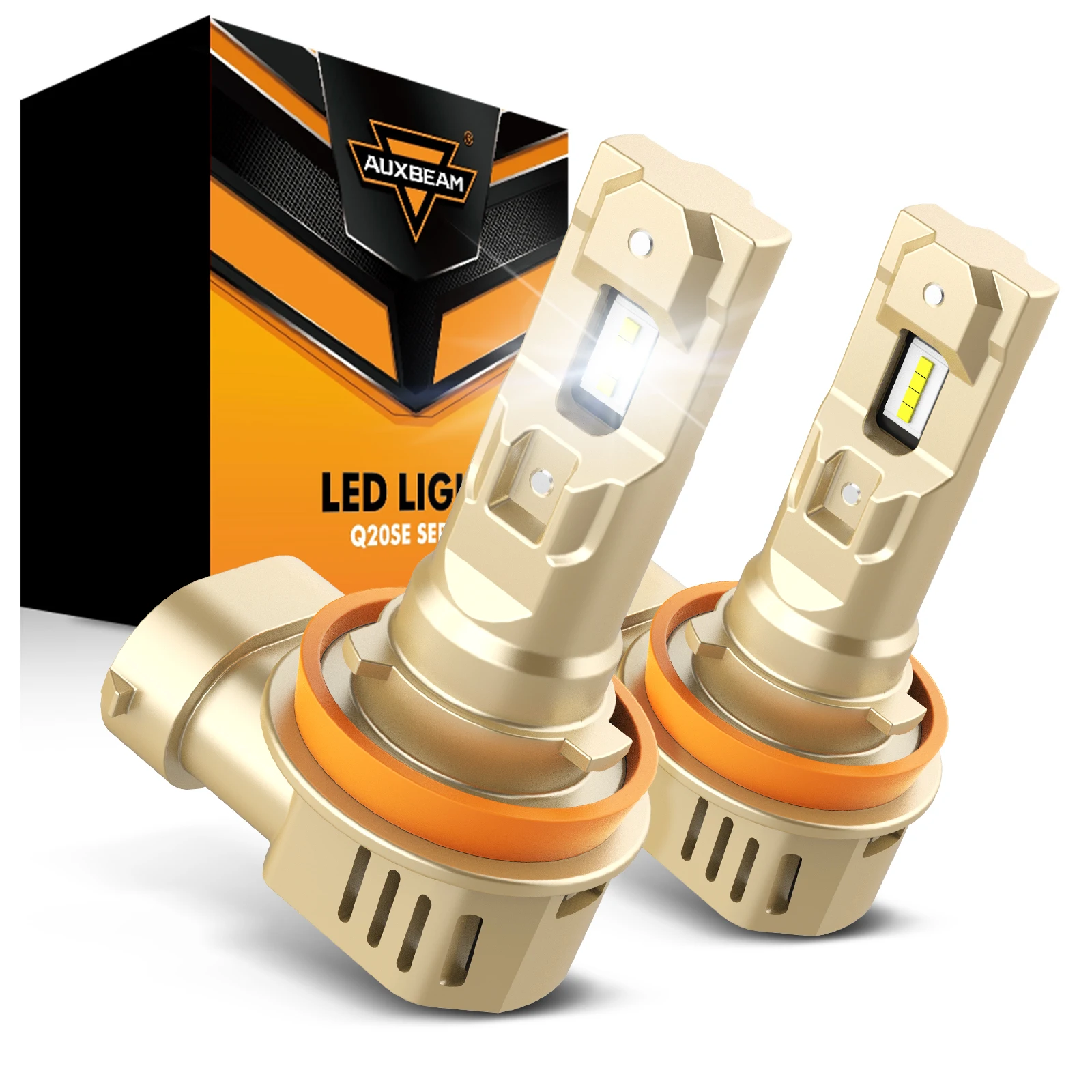 AUXBEAM 60W LED Headlight Bulbs 1:1 OEM HALOGEN SIZE H11 9006 9012 LED ...