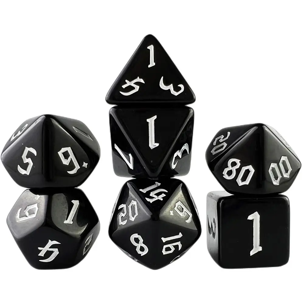 7pcs-set-Multifaceted-Digital-Dice-Set-Acrylic-Table-Game-Opaque ...