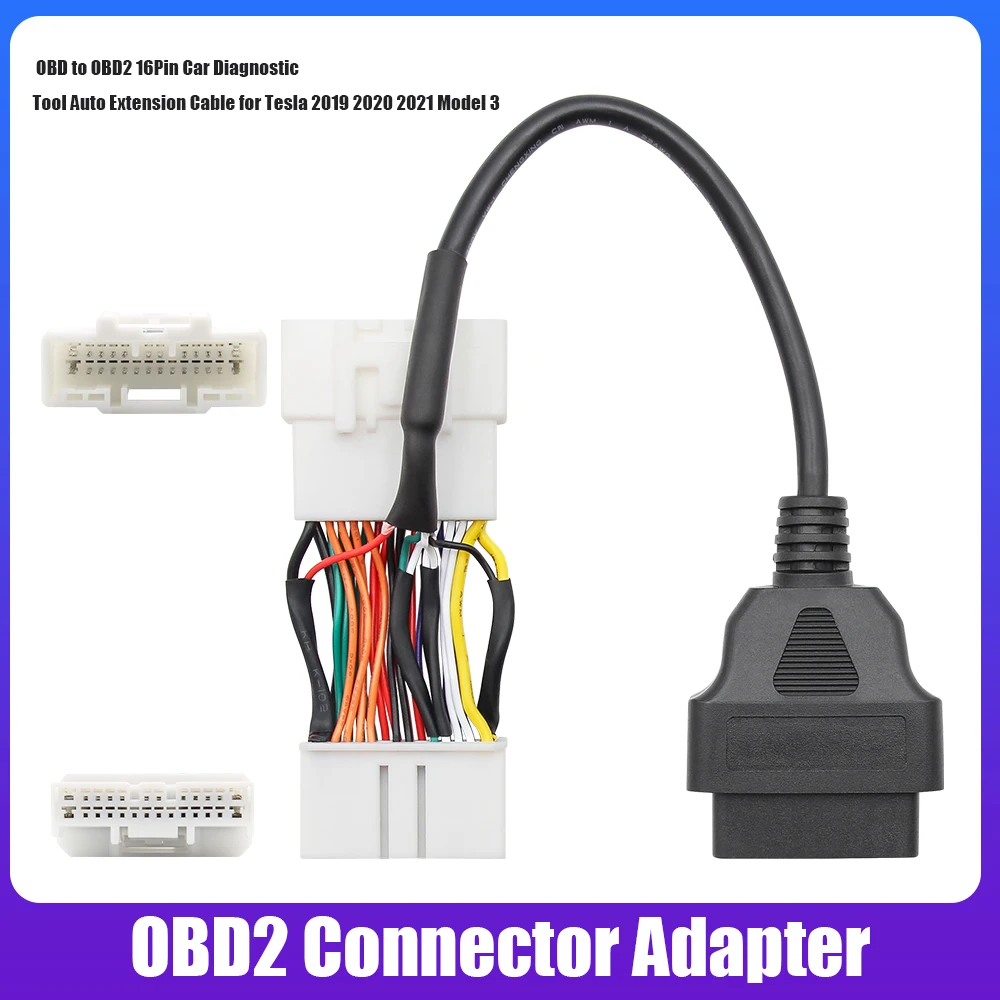 OBD2 Car Diagnostic Tool Car Connector Adapter 16Pin Auto Extension ...