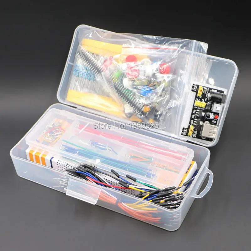 DIY Project Starter Kit For Arduino UNO R3 DIY Electronic Component Set With 830/400 Tie-points ...