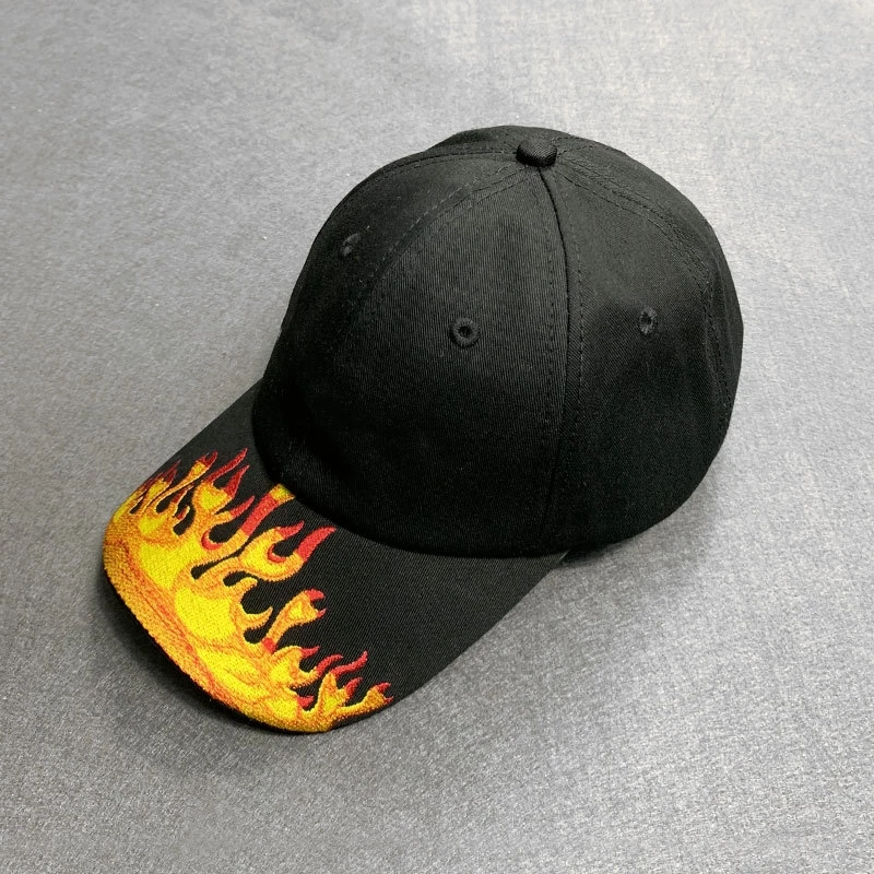 Baseball-Caps-for-men-PA-Flame-Wash-Black-Hat-fugees-Women-Kpop-Trucker ...
