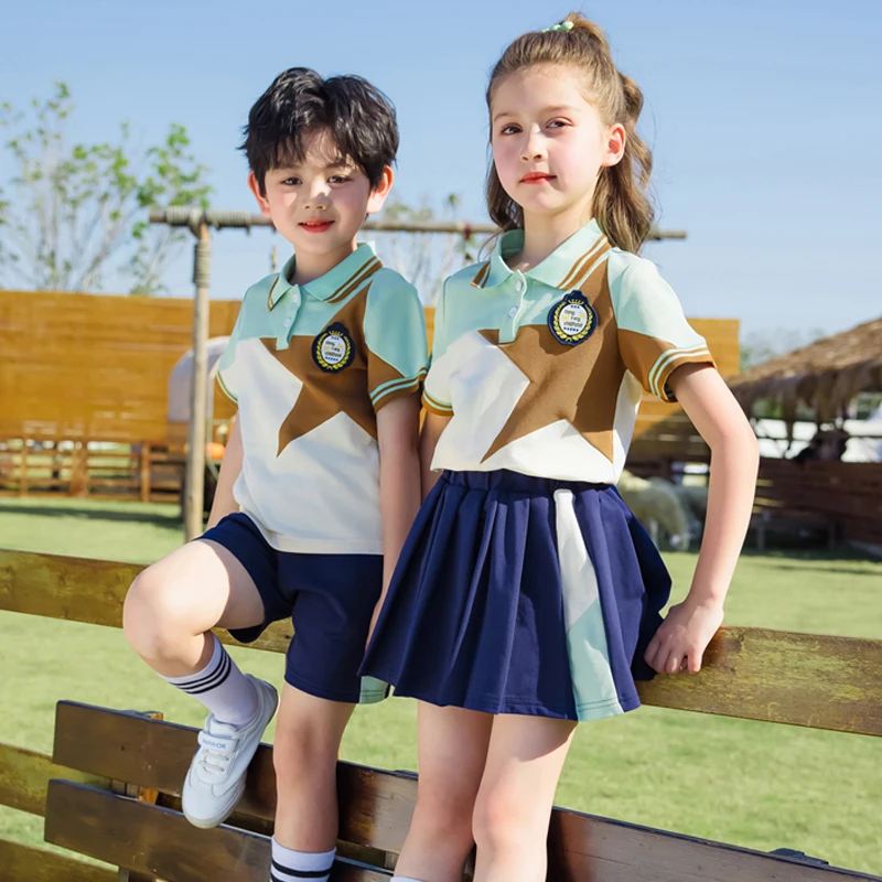 Primary-School-Student-Business-Attire-Short-Sleeve-Pure-Cotton ...