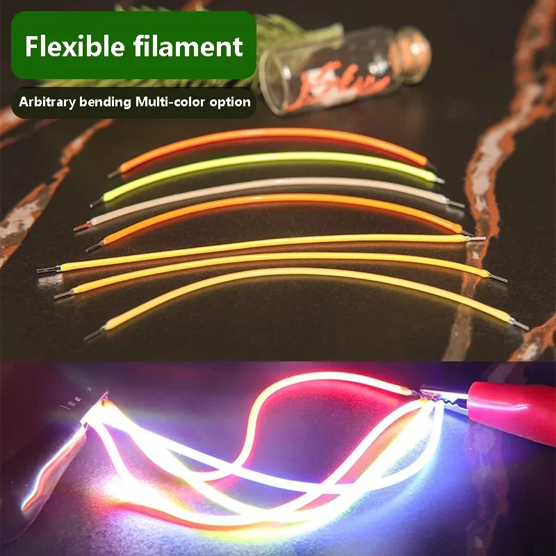 Flexible Super Fine COB LED Strip Filament 3V 360 Degree Waterproof ...