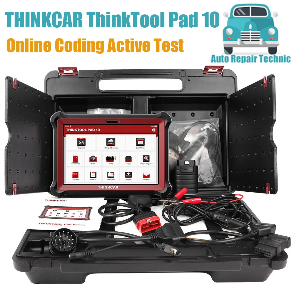 THINKCAR ThinkTool 패드 10 OBD2 진단 스캐너, 자동차 액티브 테스트 ECU 코딩, 전문 OBD II 도구 ...