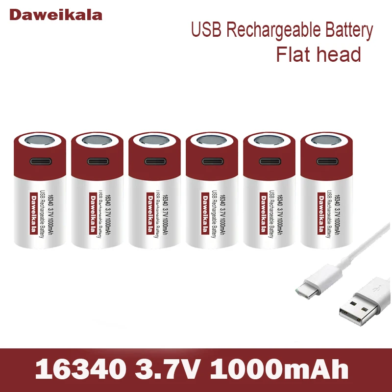 Novo-Carregamento-R-pido-USB-Original-Grande-Capacidade-1000-mah-CR123A-Bateria-De-L-tio ...