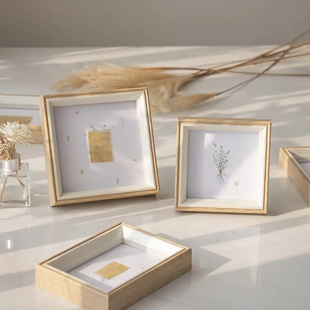 Portable-Picture-Frame-Delicate-Resin-Square-Anti-deform-Photo-Holder ...