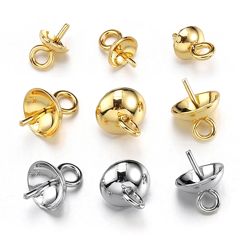 Stainless Steel Beads Accessories End Caps Beads | Pearl Caps Jewelry ...