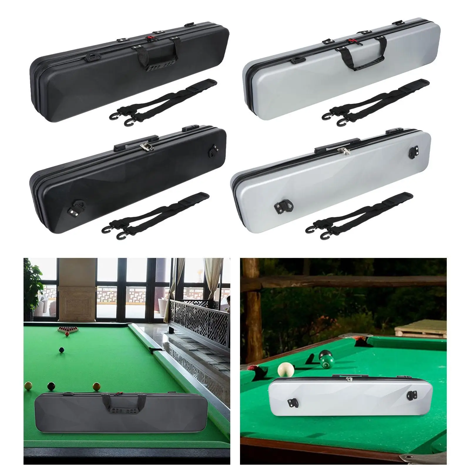 Billiards-Pool-Cue-Case-1-2-Club-Bag-PVC-Hard-Case-Sponge-Inside-Carry ...