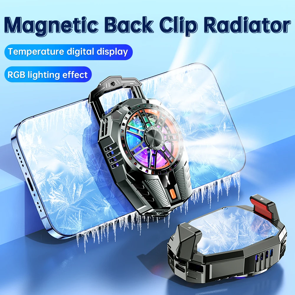 X119RGB-Phone-Cooling-Fan-Rechargeable-Silent-Cooler-Three-Speed ...