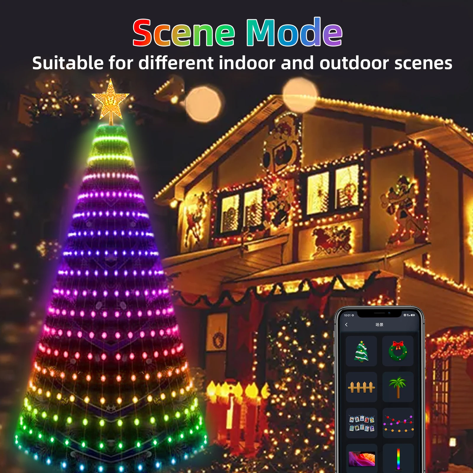 Smart-Christmas-Tree-Lights-1-8M-2-1M-256-280-Lamp-Beads-RGB-LED-String ...
