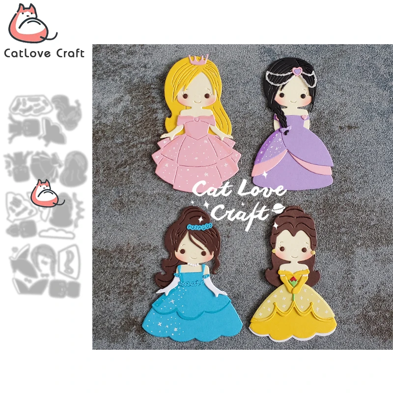 Catlove-Princess-Girl-Metal-Cutting-Dies-Scrapbooking-Mold-Stencil-Die ...