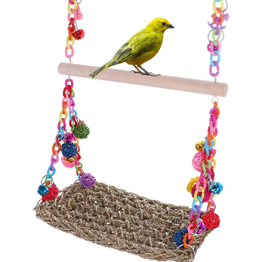 Parrot-Swing-Toy-Wood-Hanging-Parrot-Climbing-Net-Relieve-Boredom ...
