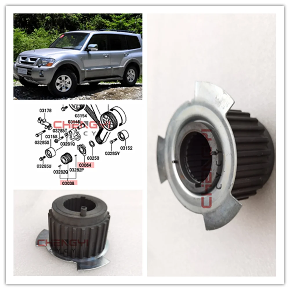 Crankshaft-Timing-Belt-Pulley-Full-Set-Crank-Gear-Sensor-Blade-Spacer ...