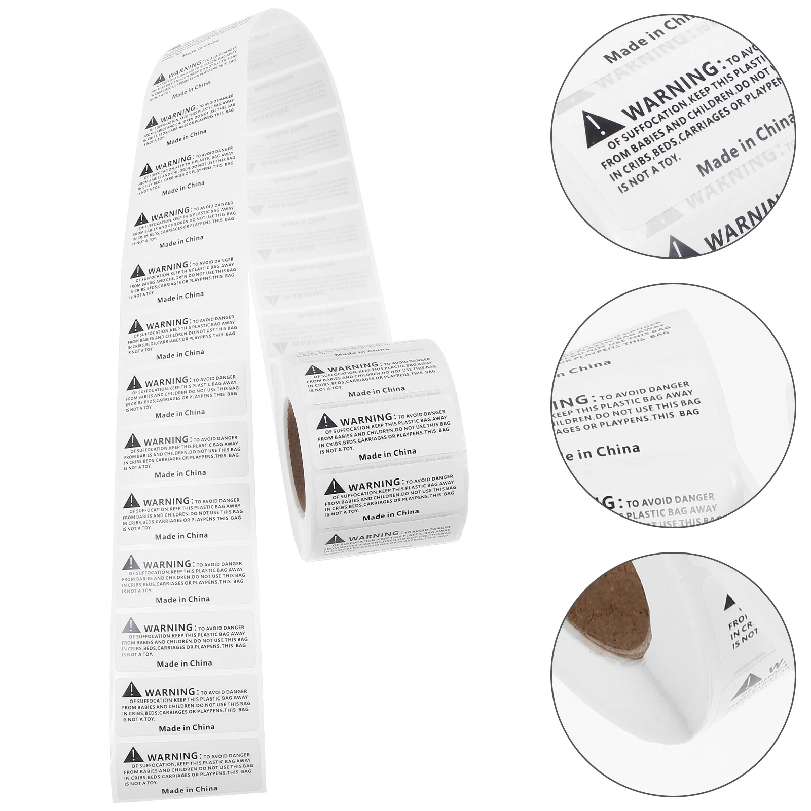 1000-Pcs-Stickers-Labels-Suffocation-Warning-Self-adhesive-Choking ...
