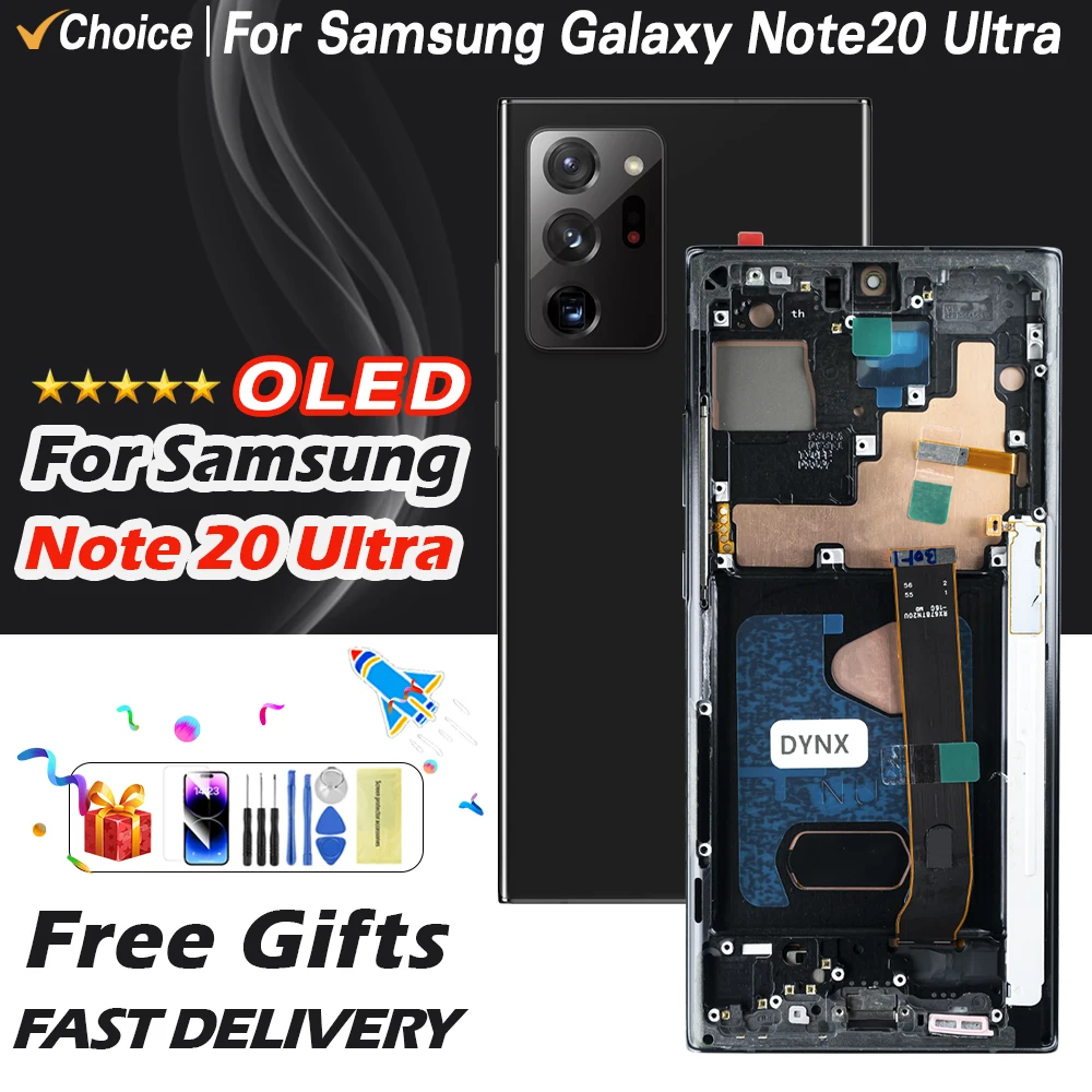 Super-AMOLED-Display-Note20-Ultra-With-Frame-LCD-For-Samsung-Galaxy ...