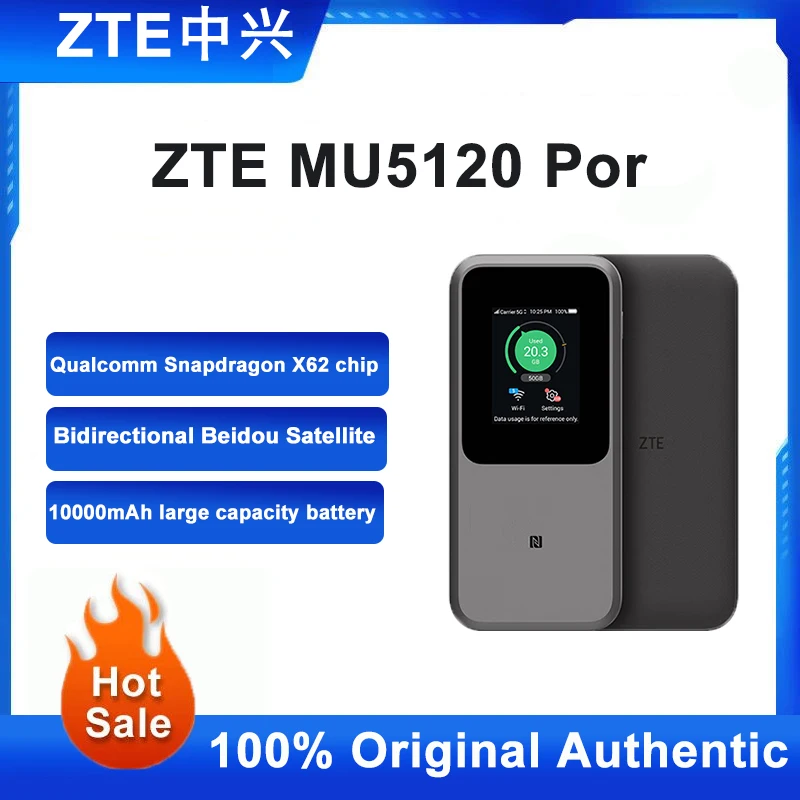 2023-NEW-Original-ZTE-Portable-WiFi-5G-Router-MU5120-WIFI-6-10000mAh ...