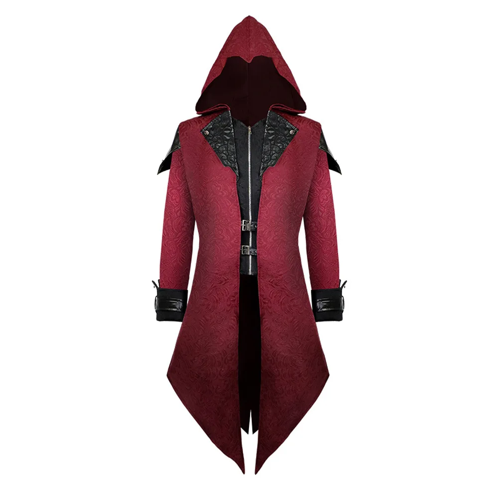 Medieval Goth Jacket for Men Steampunk Warrior Clothes Rock Locomotive ...