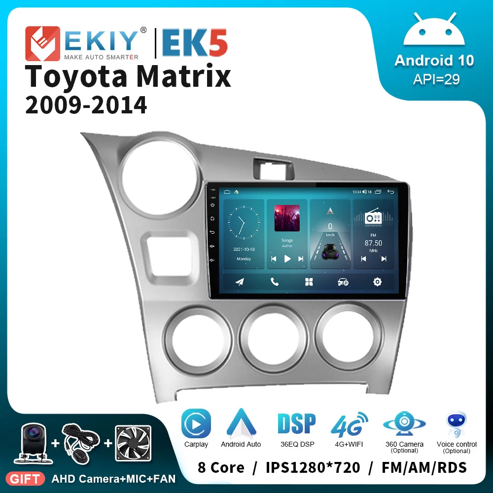 EKIY-EK5-Android-10-Car-Stereo-For-Toyota-Matrix-2009-2014-Multimedia-Player-Carplay-Autoradio ...